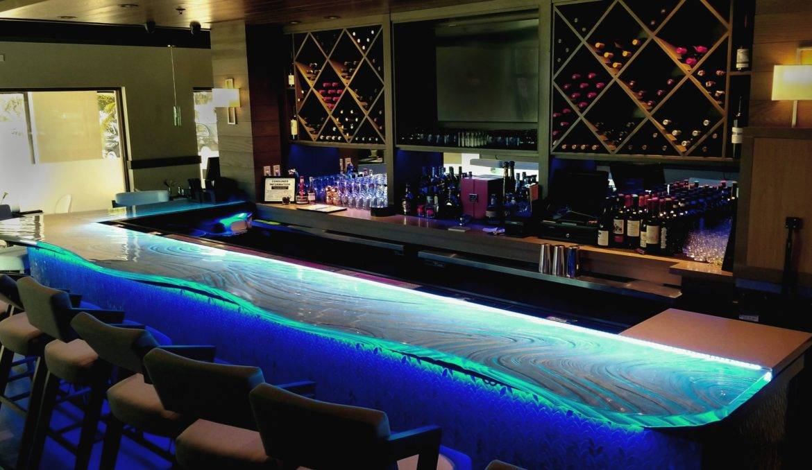 Making A Custom Glass Countertop...Acqua Cafe.