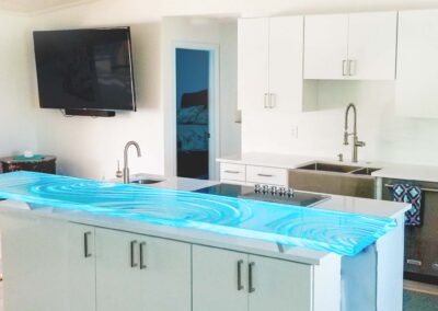 Glass Countertops for Kitchen and Bath with creative textures